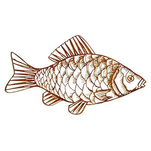 Karper vis, roest design - Rustique Garden