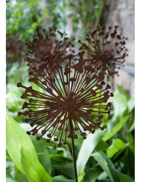 Allium tuinsteker, vlak, roest design - Rustique Garden